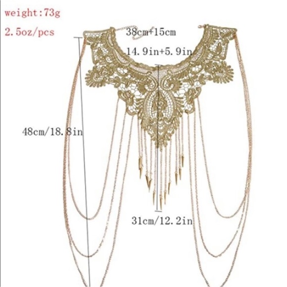 bodyyy | Jewelry | Body Chain Necklace Lace Body Harness | Poshmark